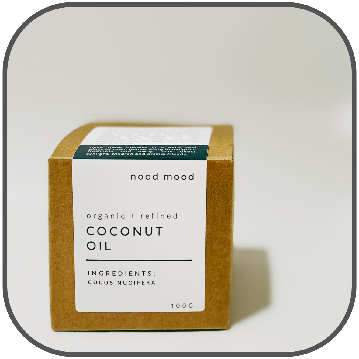 Refined Coconut Oil Organic - 100g – noodmood